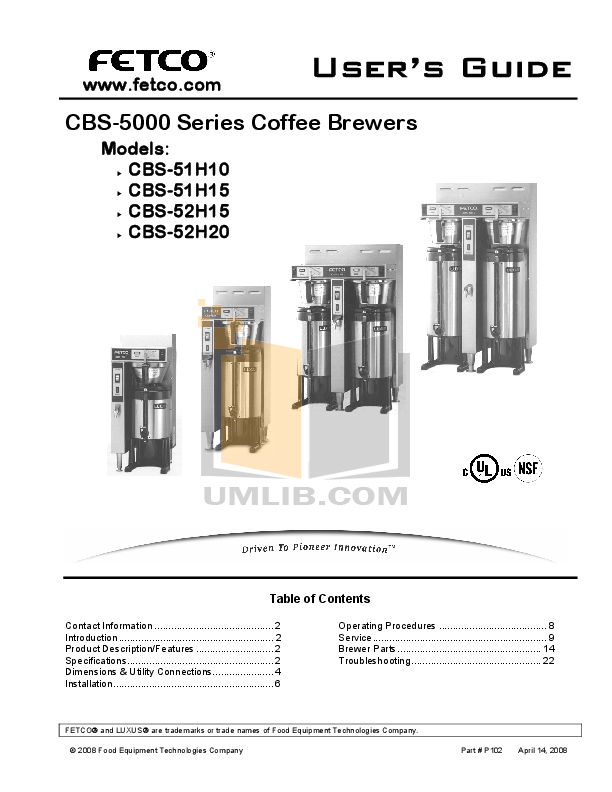 Download free pdf for Fetco CBS-72A Coffee Maker manual